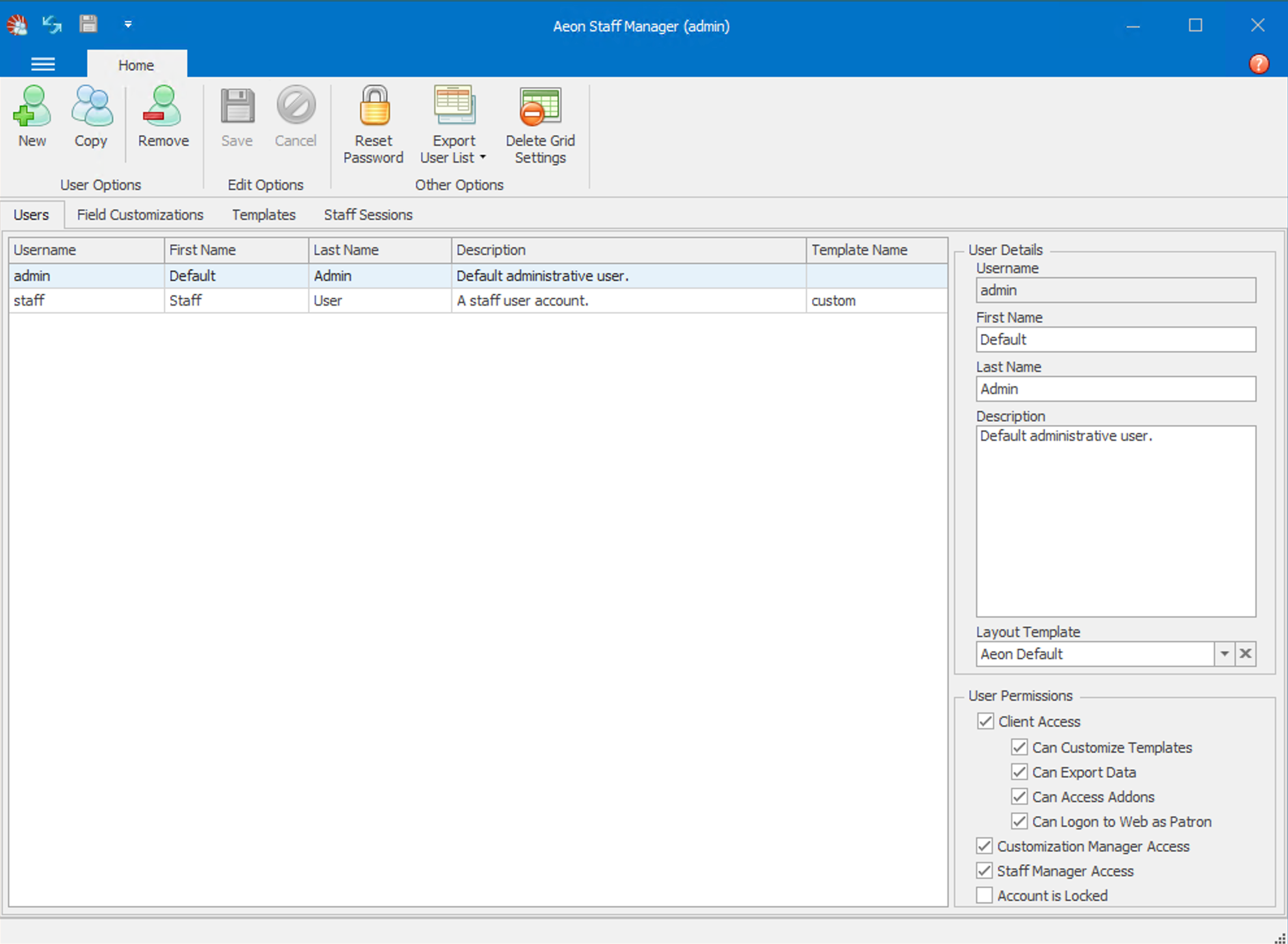 Aeon Staff Manager | Atlas Systems Documentation