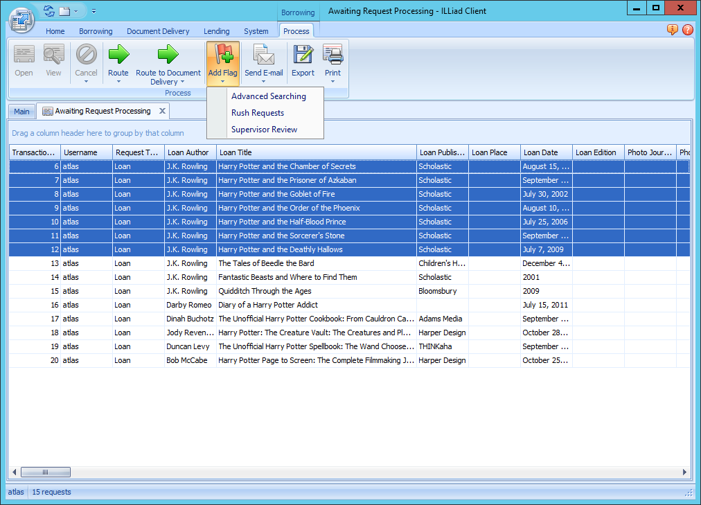 Batch Processing Flags | Atlas Systems Documentation