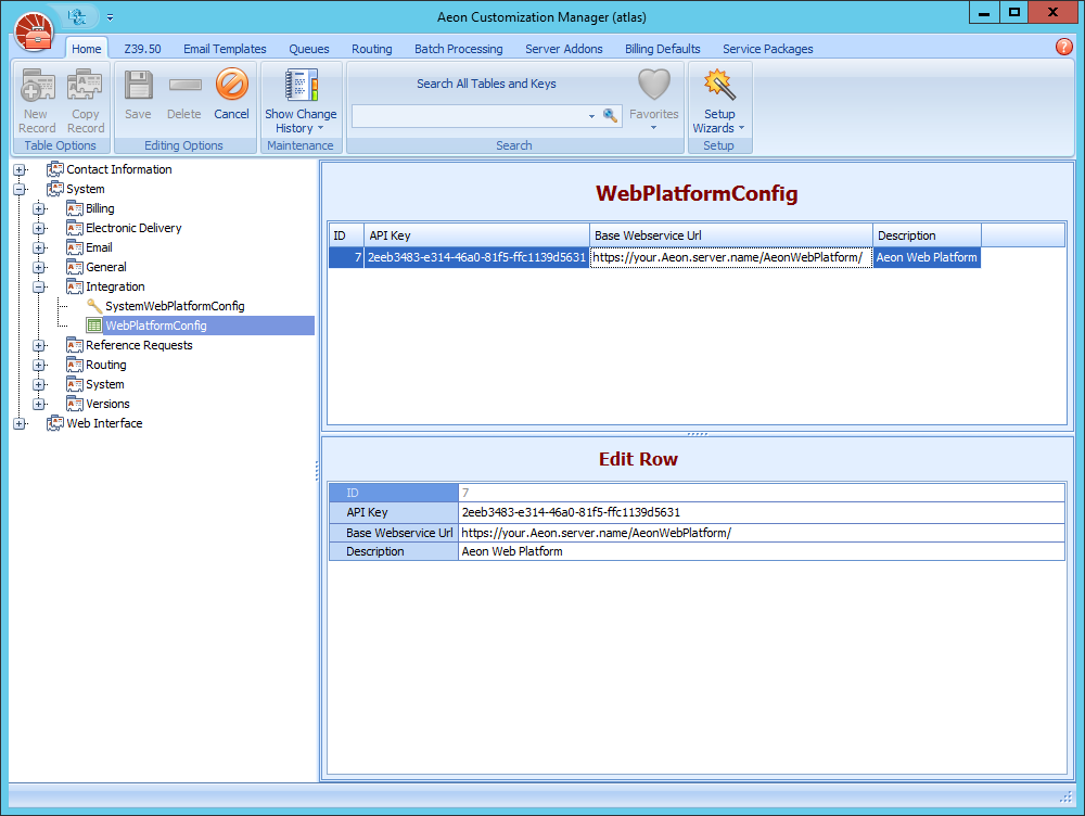 Configuring the Aeon Web Platform | Atlas Systems Documentation