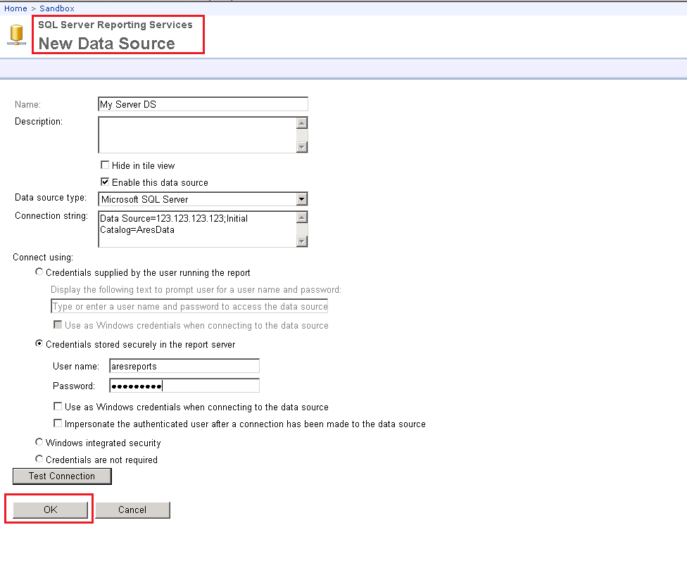 Creating a Data Source Connection | Atlas Systems Documentation