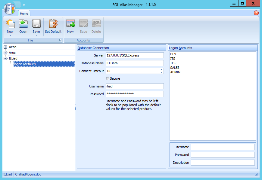 Creating a SQL Alias Manager Profile | Atlas Systems Documentation