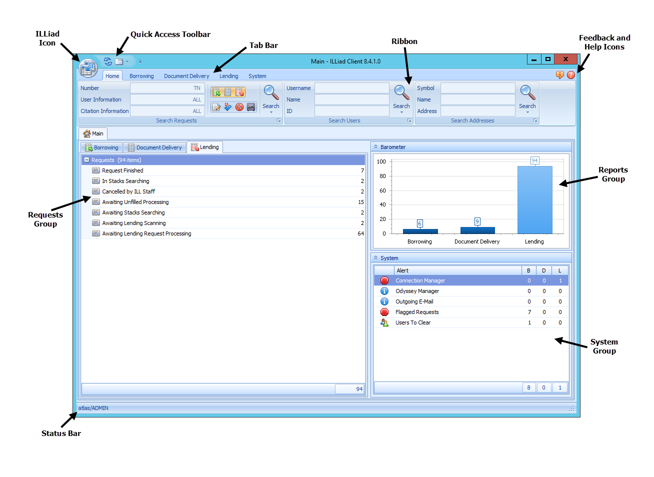 ILLiad Client Dashboard | Atlas Systems Documentation