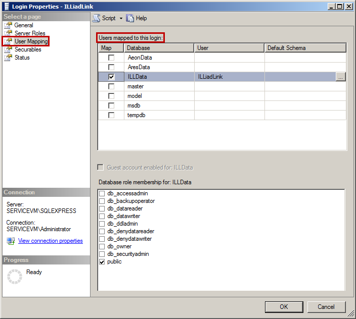 Setting up the SQL Server User Account | Atlas Systems Documentation