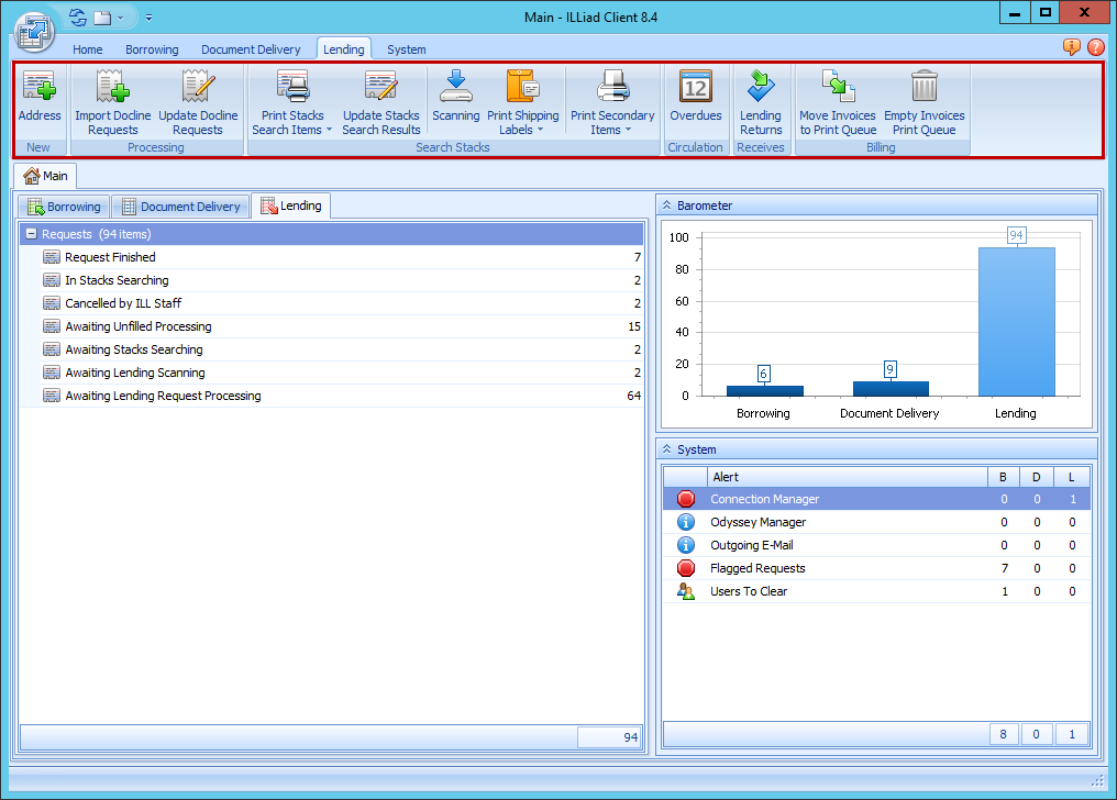The Lending Ribbon | Atlas Systems Documentation